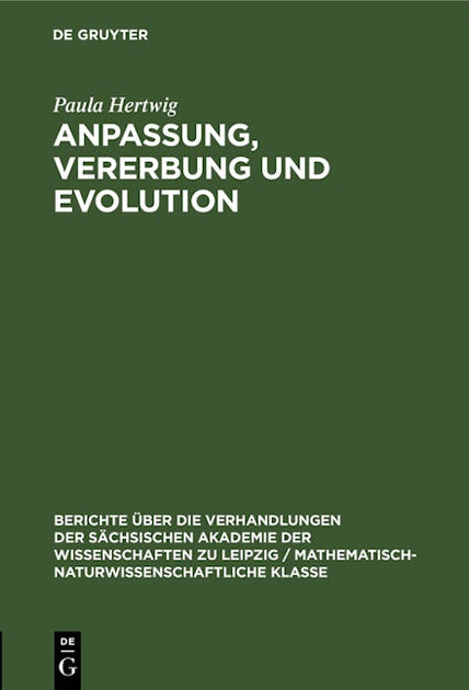 Anpassung, Vererbung und Evolution – indiepubs